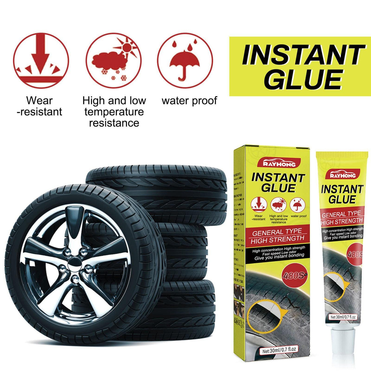 Powerful & Effective Tire Repair Glue – COD DROP SHIPBOX
